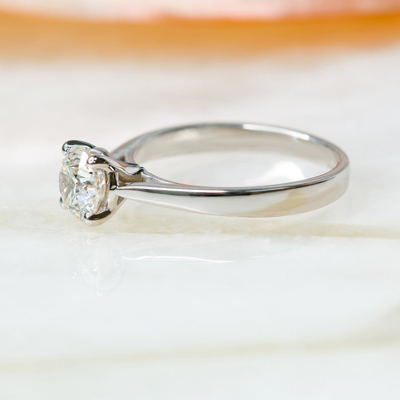 Solitaire Engagement Ring, Diamond Engagement Ring, 1 Carat Diamond ...