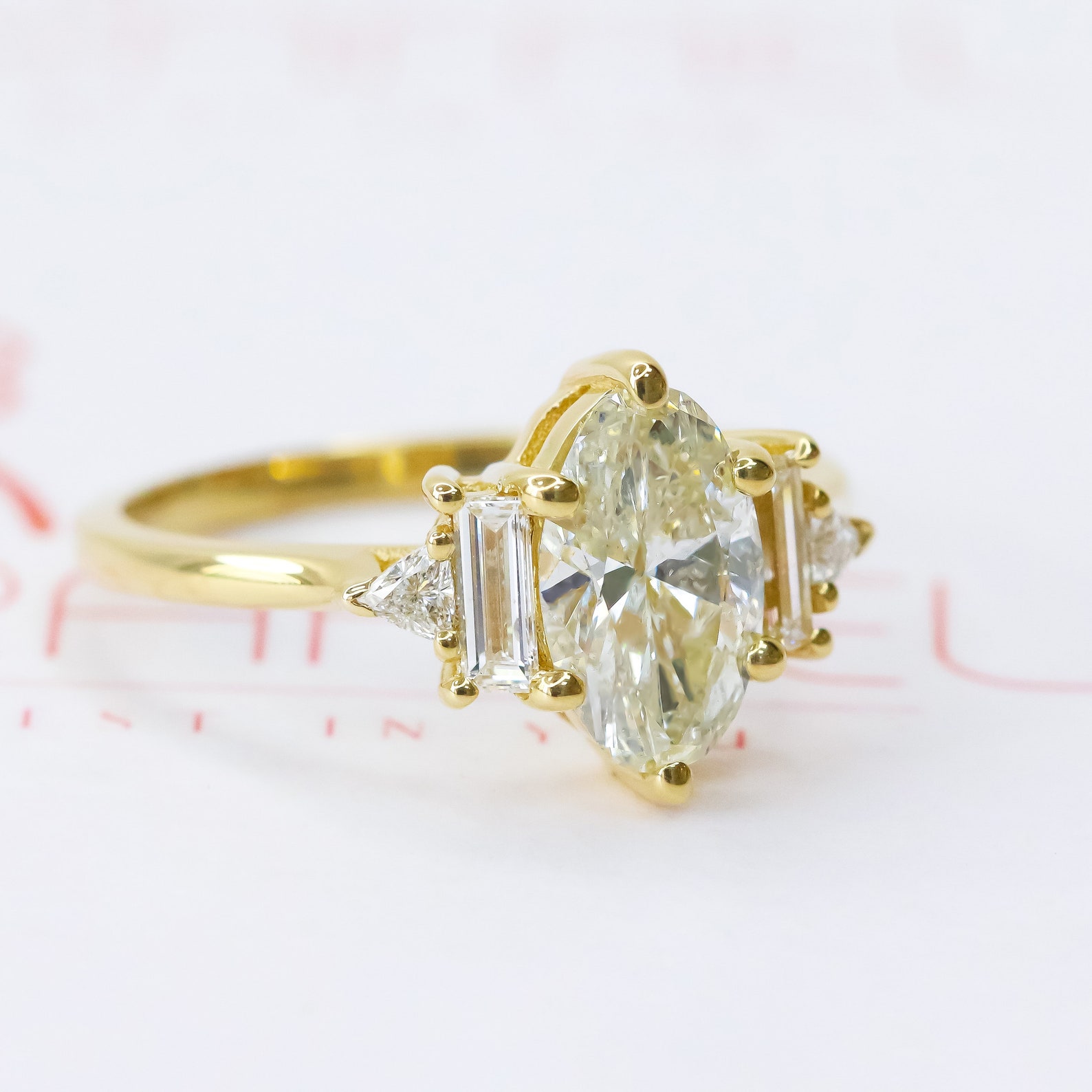 Oval Cut Diamond Ring Oval Diamond Engagement Ring 2 Ct - Etsy