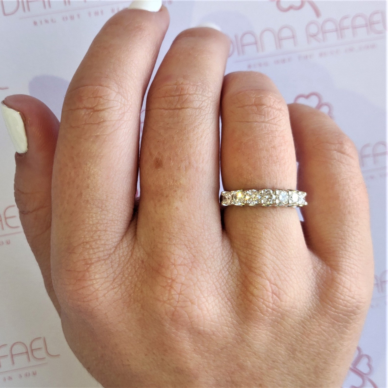 Half Eternity Ring Half Eternity Band Diamond Eternity Ring - Etsy