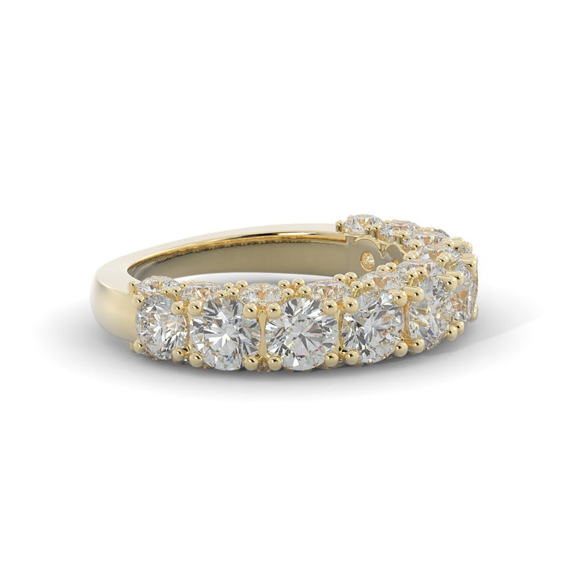 Half Eternity Band Diamond, Half Eternity Ring, Yellow Gold Diamond ...