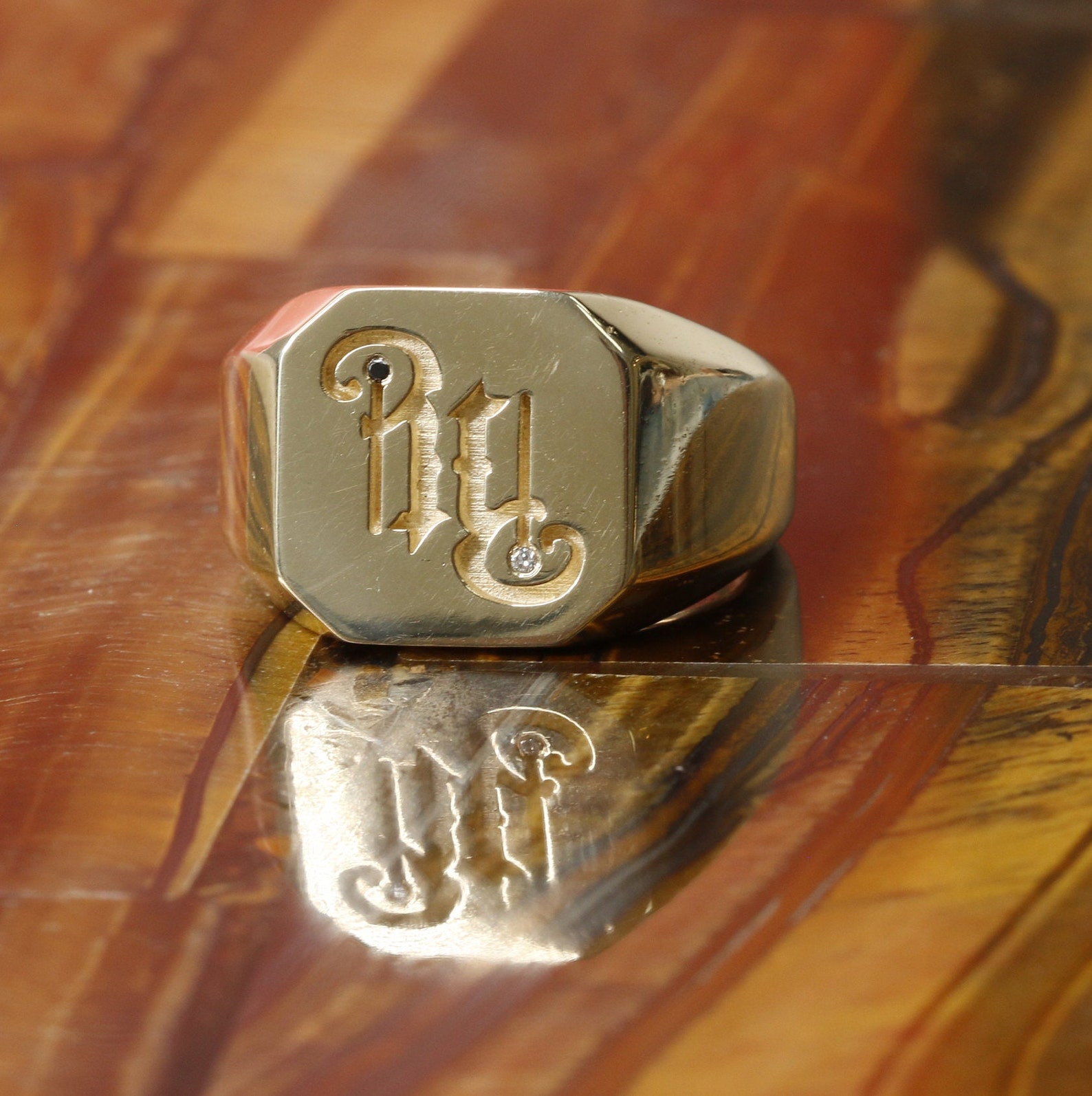 Signet Ring for Men Men's Pinky Ring Custom Pinky Ring - Etsy