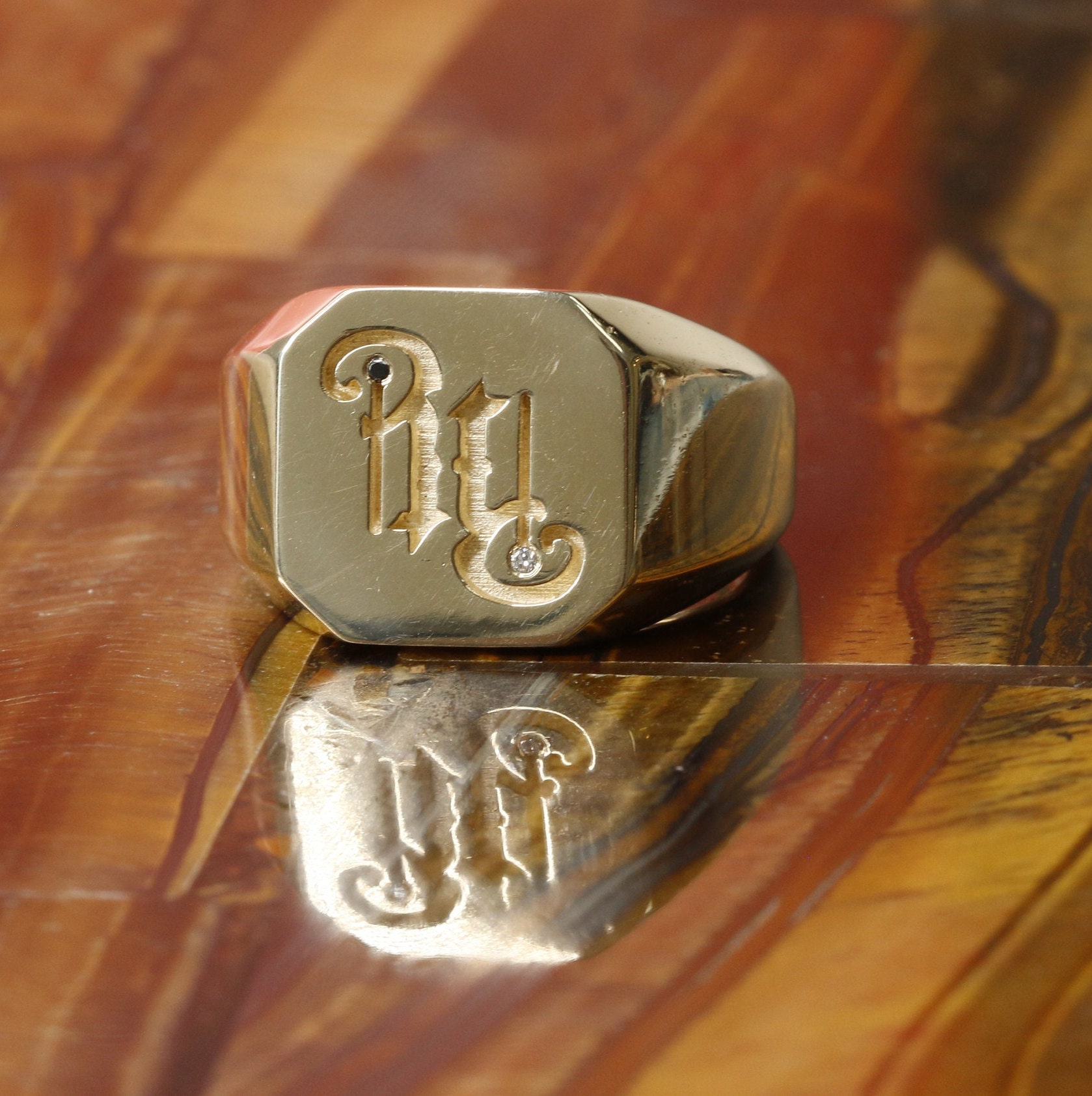 Signet Ring for Men Men's Pinky Ring Custom Pinky Ring | Etsy