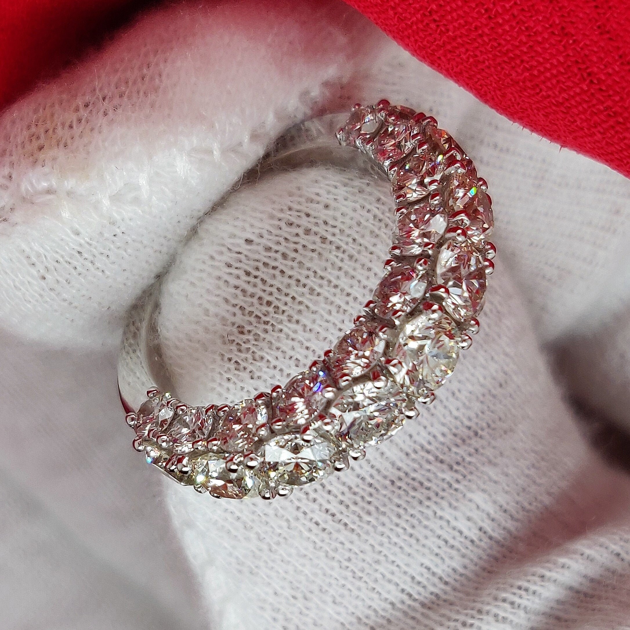 Half Eternity Band Half Eternity Wedding Band Eternity Ring | Etsy