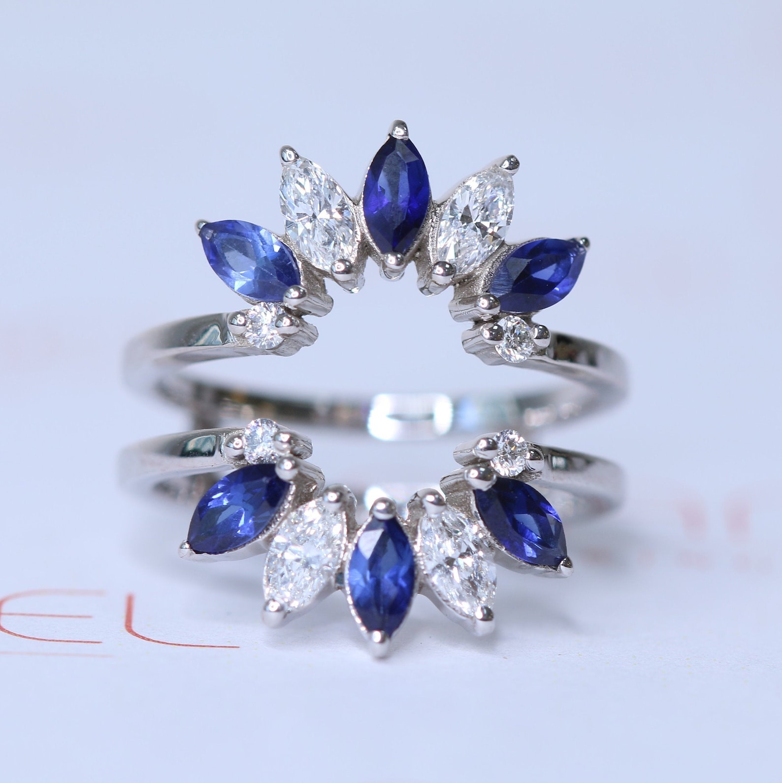 Diamond Ring Enhancer Oval Ring Enhancer Unique Wedding - Etsy