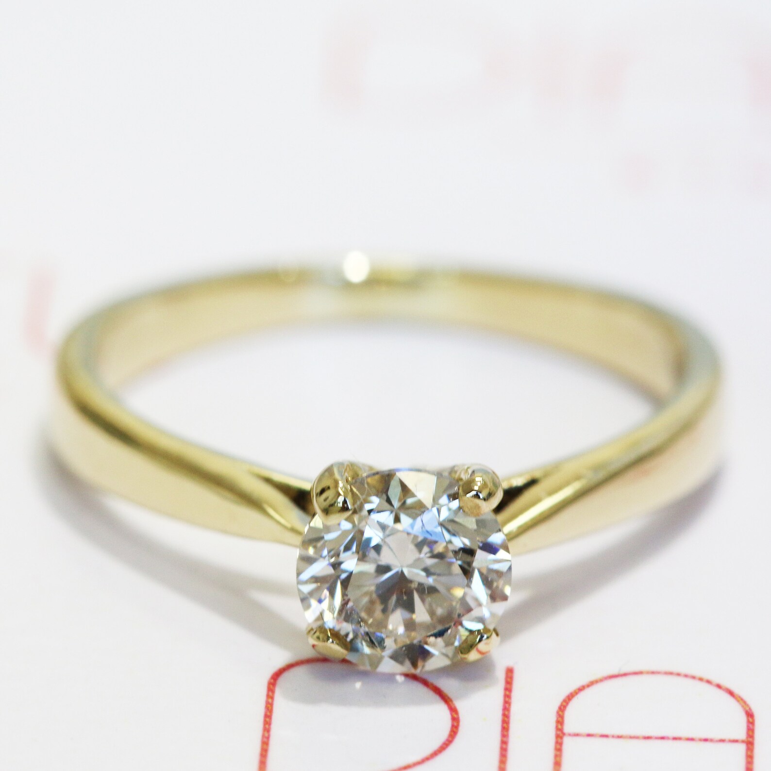 Solitaire Engagement Ring, Diamond Engagement Ring, 1 Carat Diamond ...