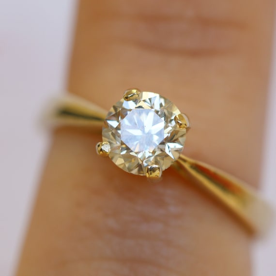 Solitaire Engagement Ring Diamond Engagement Ring 1 Carat | Etsy