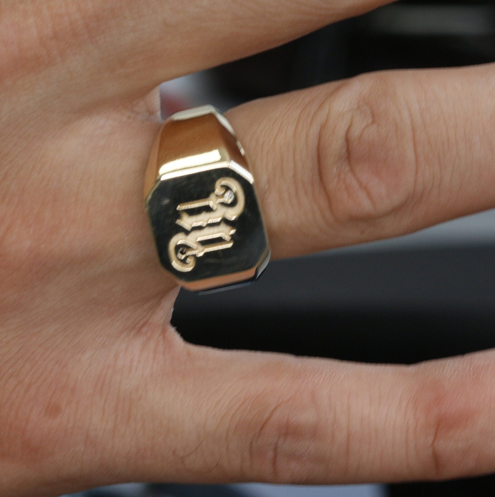 Signet Ring for Men Men's Pinky Ring Custom Pinky Ring - Etsy