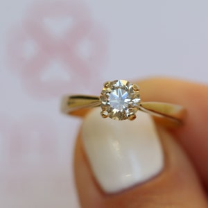Solitaire Engagement Ring, Diamond Engagement Ring, 1 Carat Diamond ...