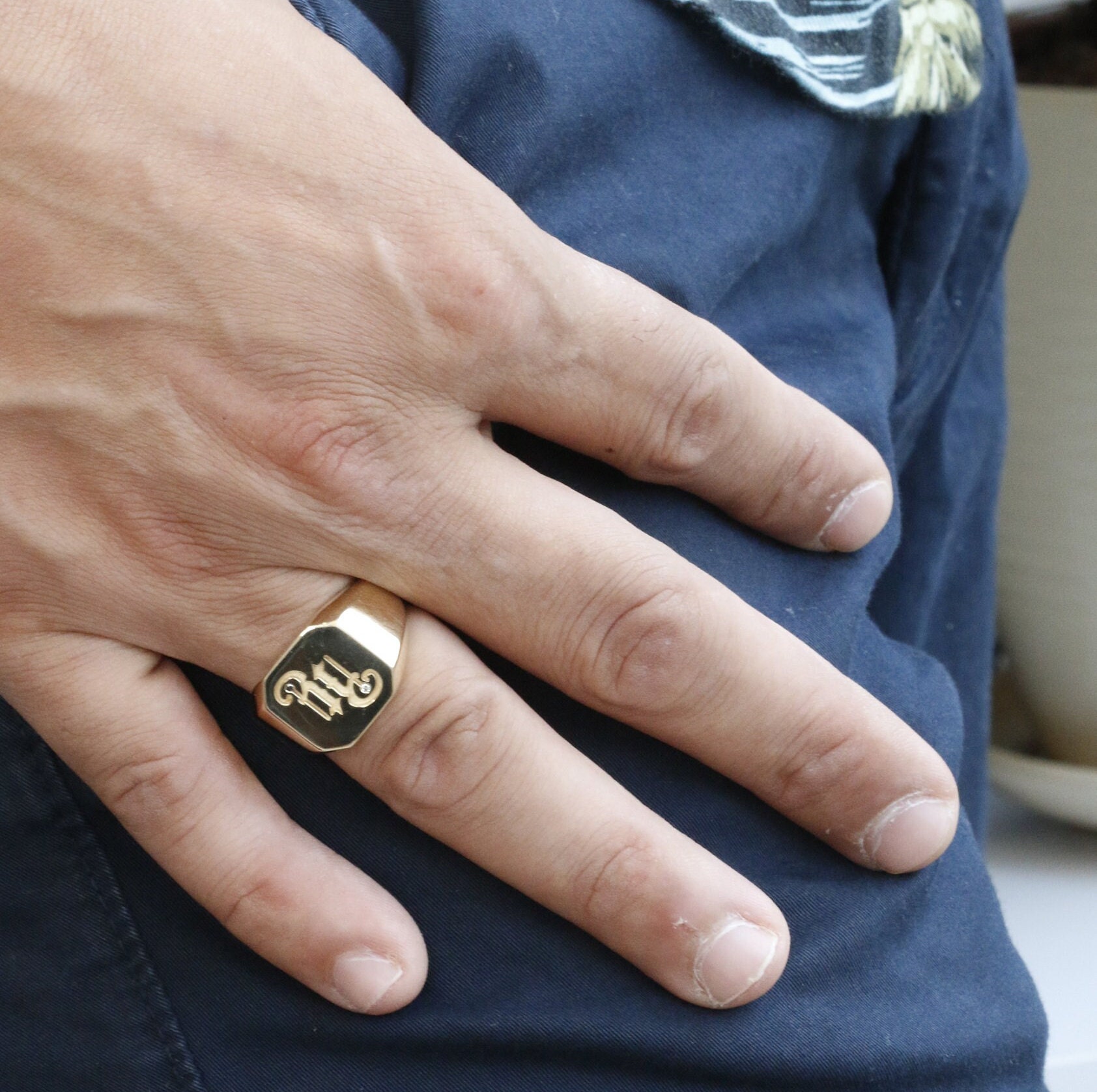 Signet Ring for Men Men's Pinky Ring Custom Pinky Ring | Etsy