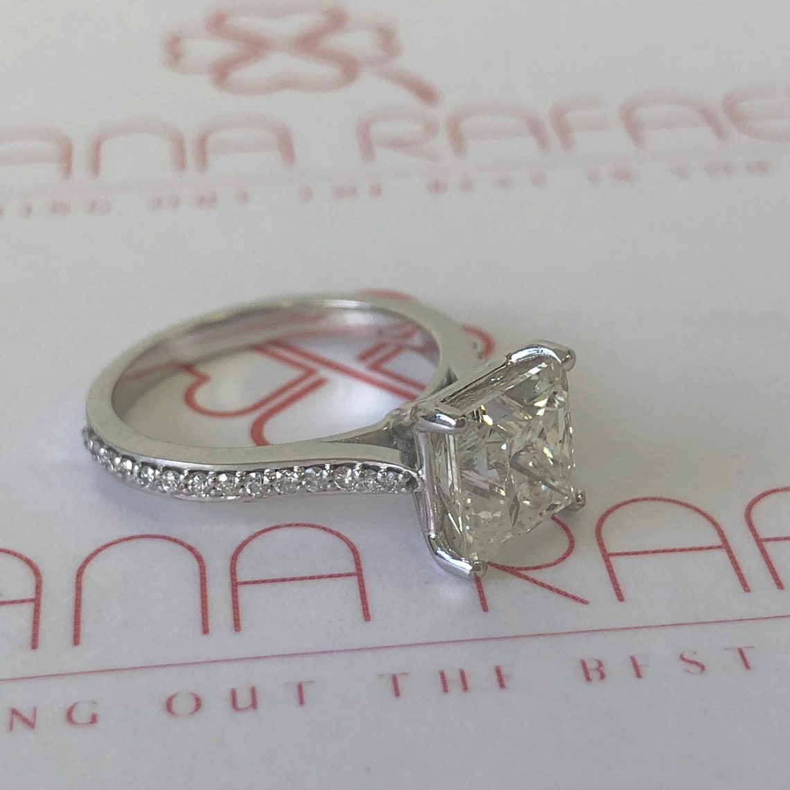 Princess Cut Diamond Engagement Ring Square Diamond - Etsy