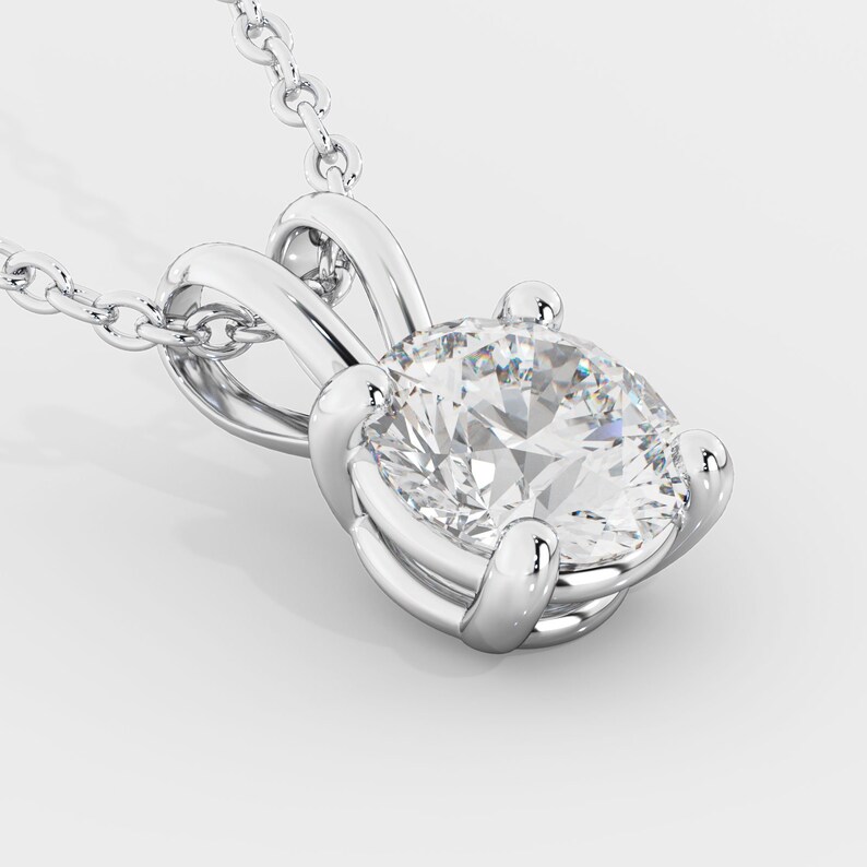 Diamond Solitaire Necklace 16 Inches 1 Carat Diamond - Etsy