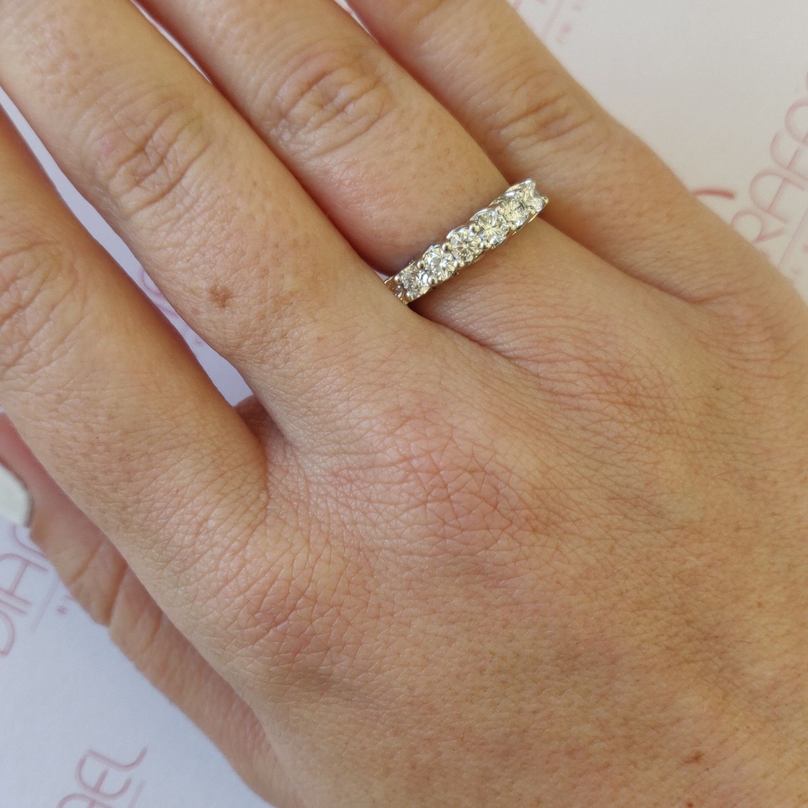 Half Eternity Ring Half Eternity Band Diamond Eternity Ring - Etsy