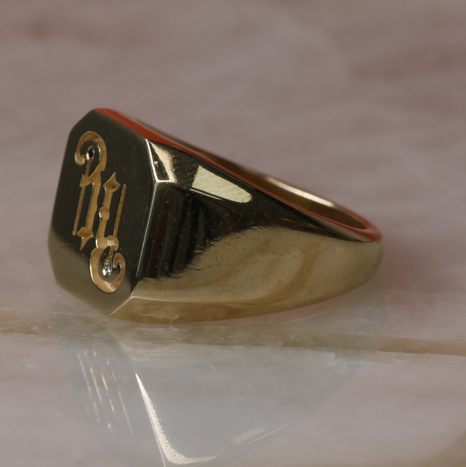 Signet Ring for Men Men's Pinky Ring Custom Pinky Ring - Etsy