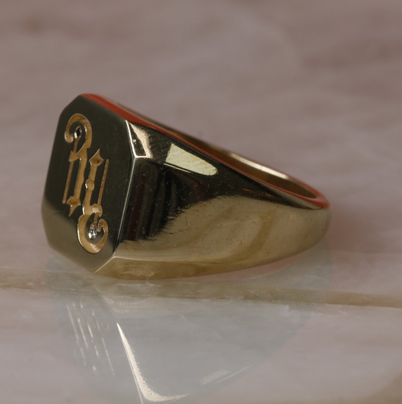 Signet Ring for Men Men's Pinky Ring Custom Pinky Ring | Etsy