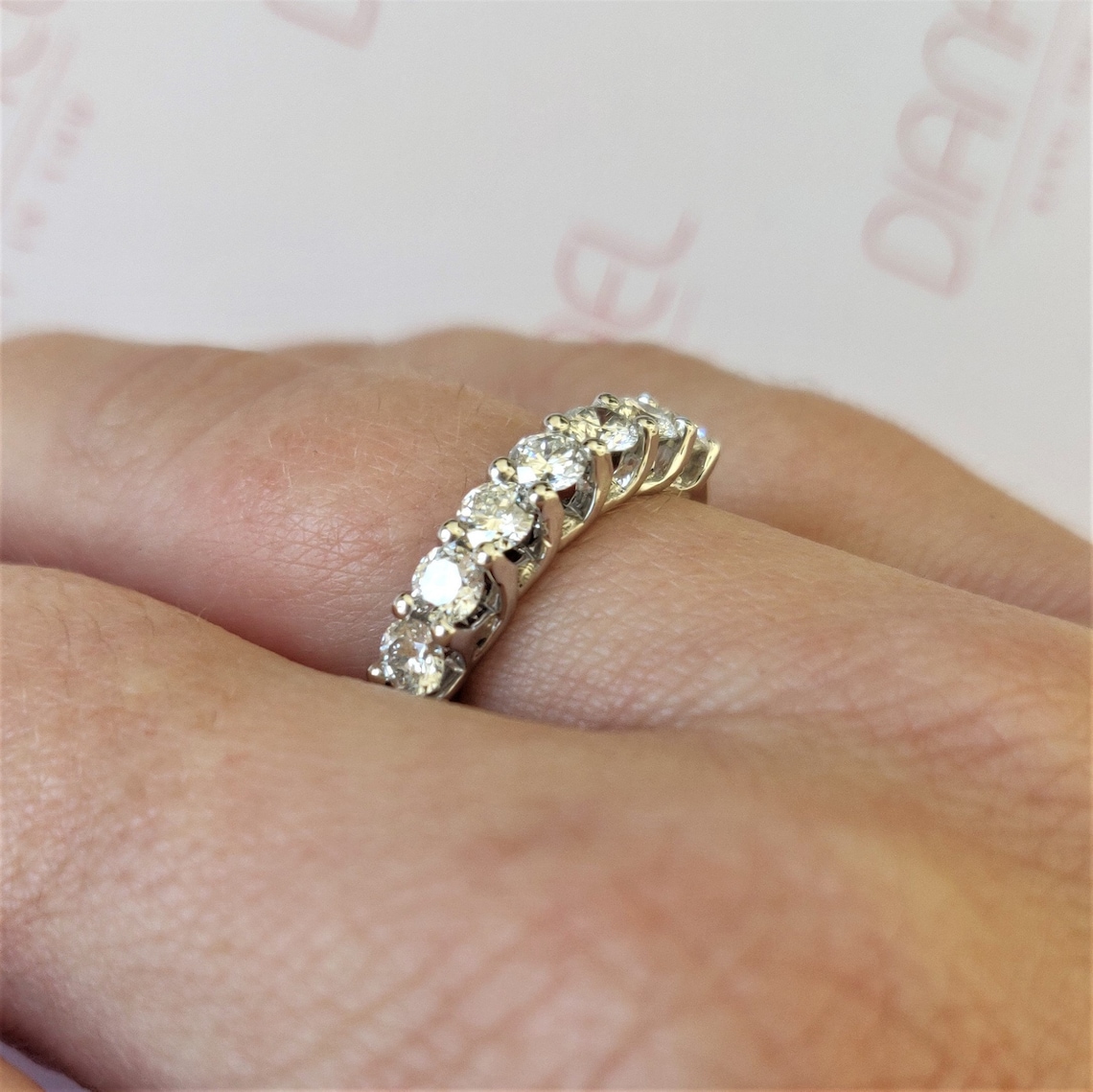 Half Eternity Ring Half Eternity Band Diamond Eternity Ring - Etsy