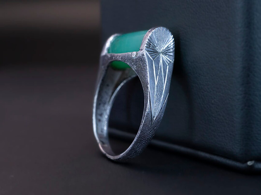 Thrive Ring | Silver Statment Ring | Hand Engraved Silver With ...