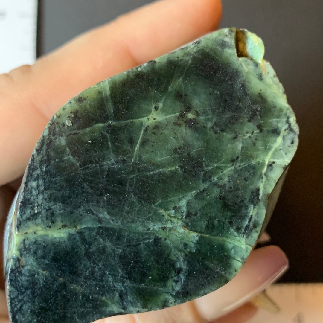 Applegate Jade 7.9 Oz | Slab for Cabbing | Lapidary Rough | Mineral Specimen | Crystal Healing ...