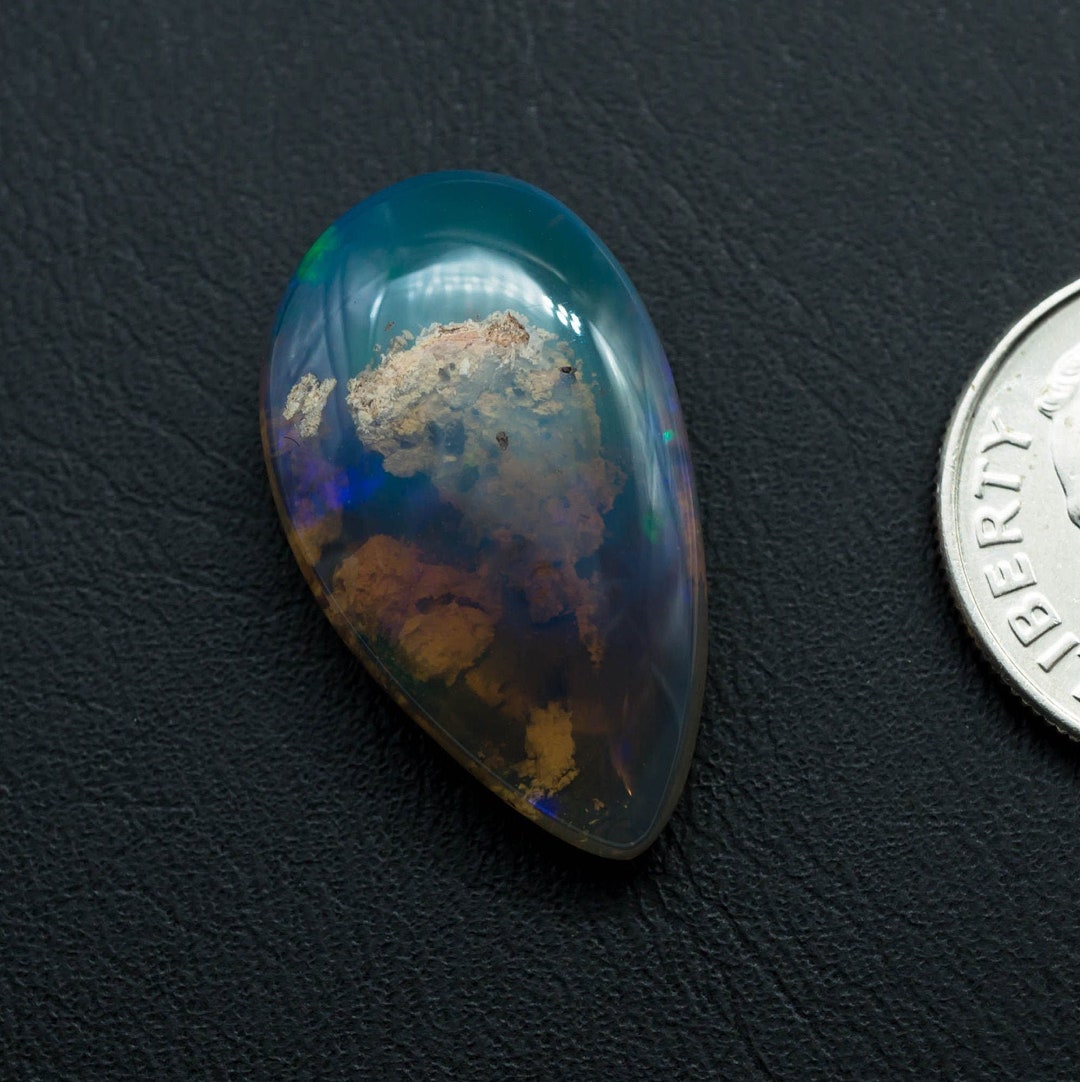 Lightning Ridge Picture Stone Opal Cabochon | Natural Picture Stone ...