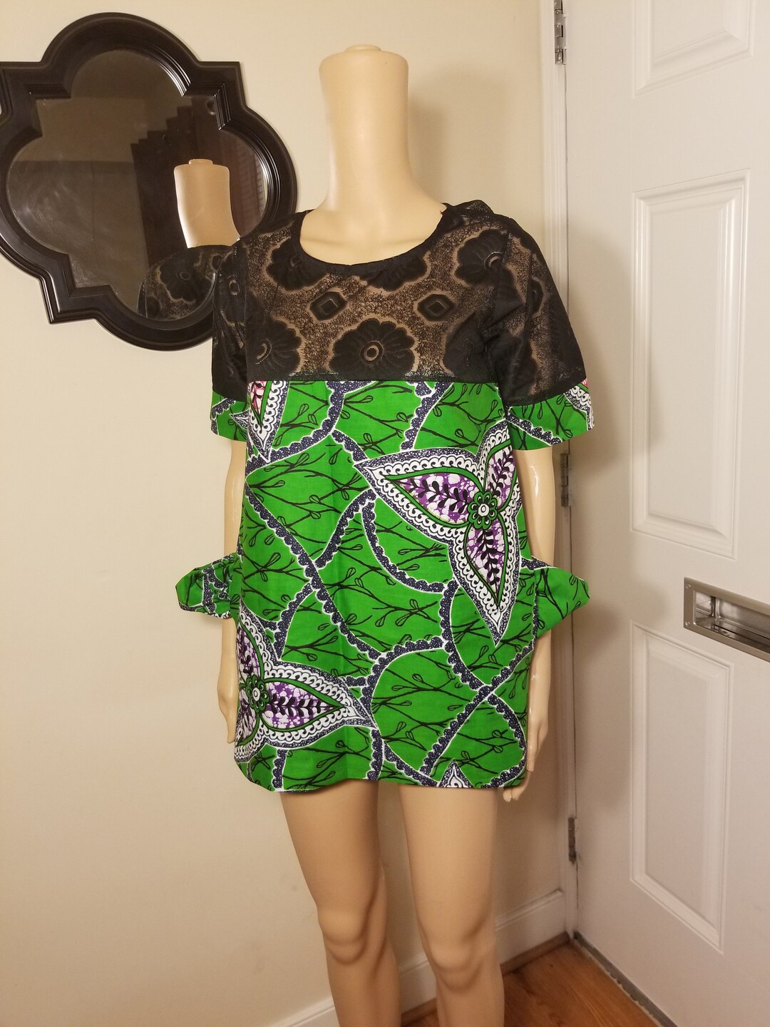 Ankara Tunic Dress, African Paint Dress, Cotton Dress, Tunic Dresses ...