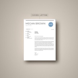 Editable Modern Resume Template for Word, 1-2 Page Resume, Cover Letter ...