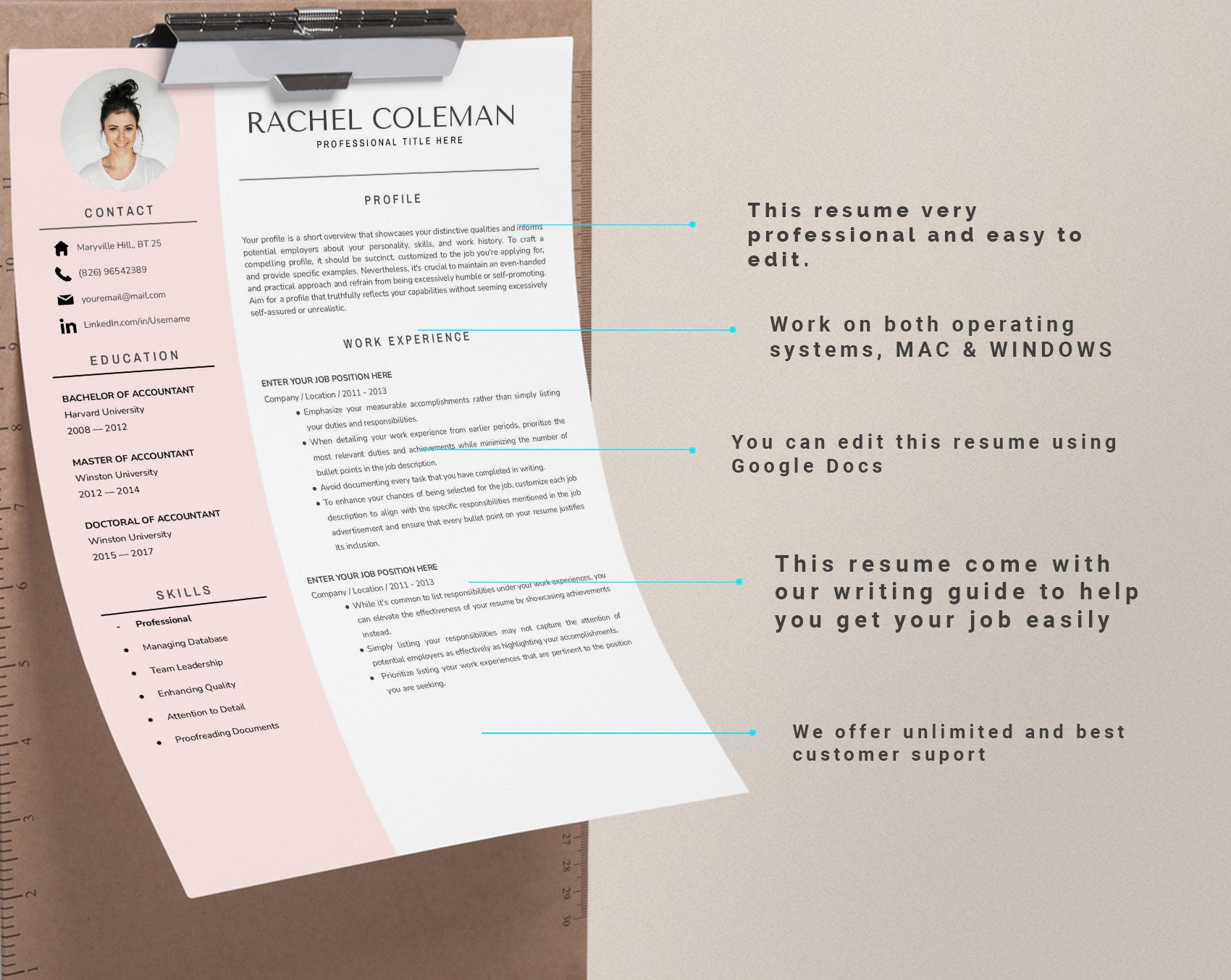 Google Docs Resume Template Resume Writing Guide Google Docs CV ...