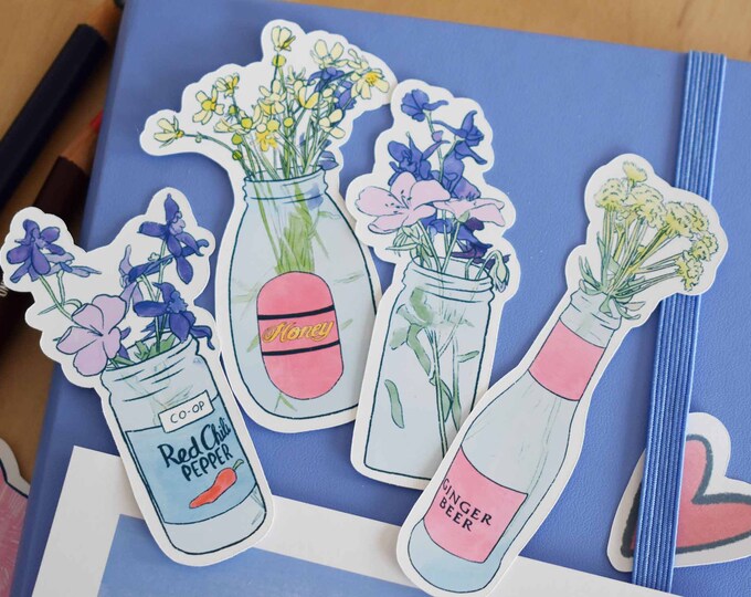 Wildflower Sticker Pack - Etsy