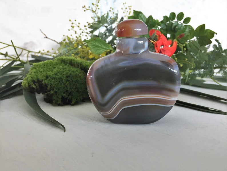 Gemstone Agate Perfume Bottles Agate Bracelet Essential Oil - Etsy