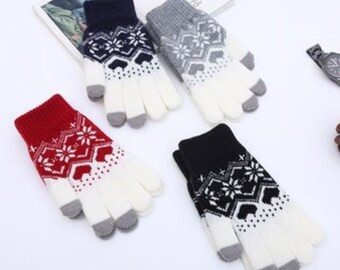 Snowflake Gloves - Etsy