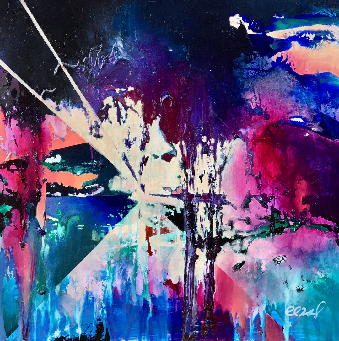 Any Color You Like 16x16 Inch Original Abstract Acrylic - Etsy Australia