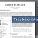 Resume Template, Teacher Resume Template, Teacher Resume Word,cv, CV ...