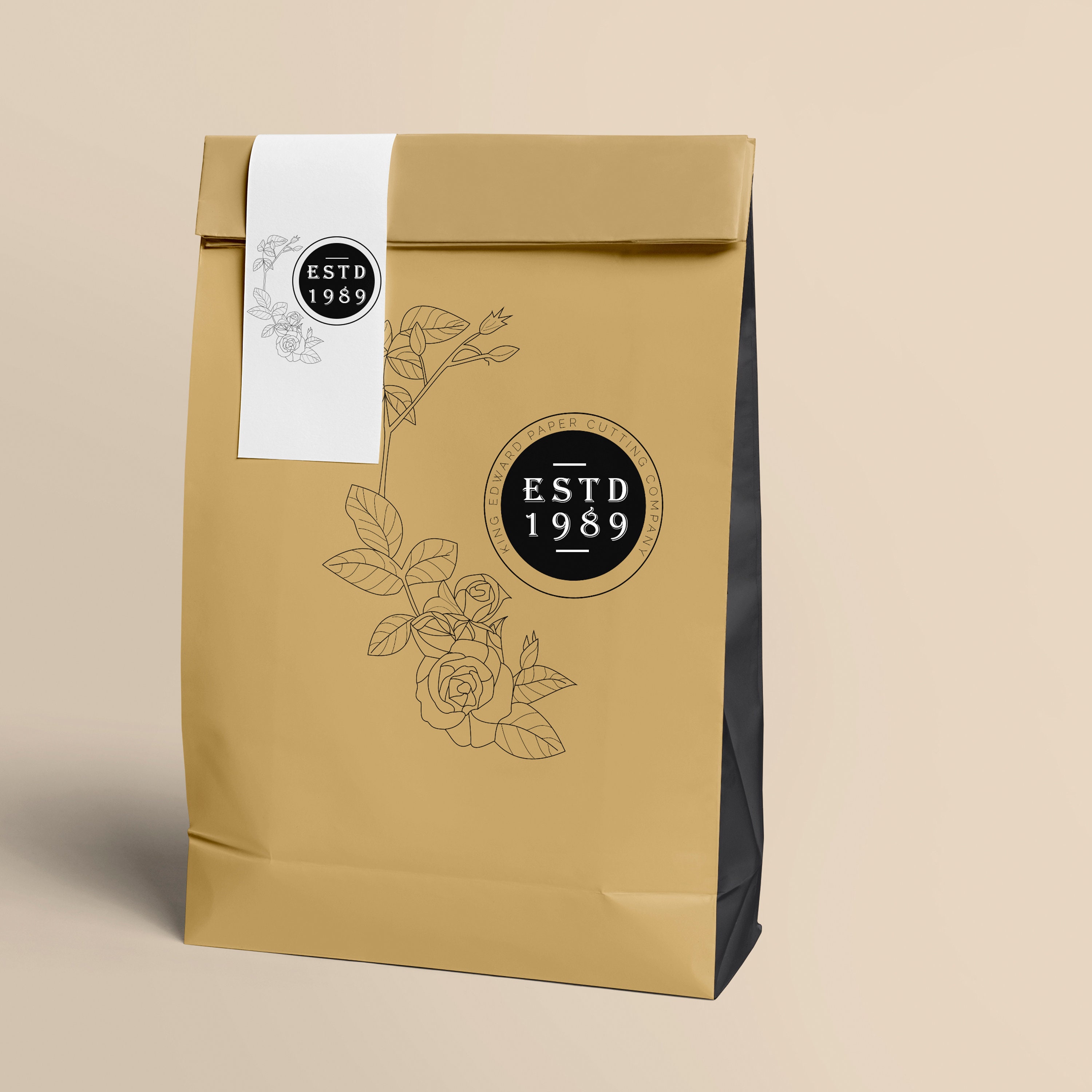 Hand Draw Floral Logo Rose Illustration Floral Logo Botanical ...