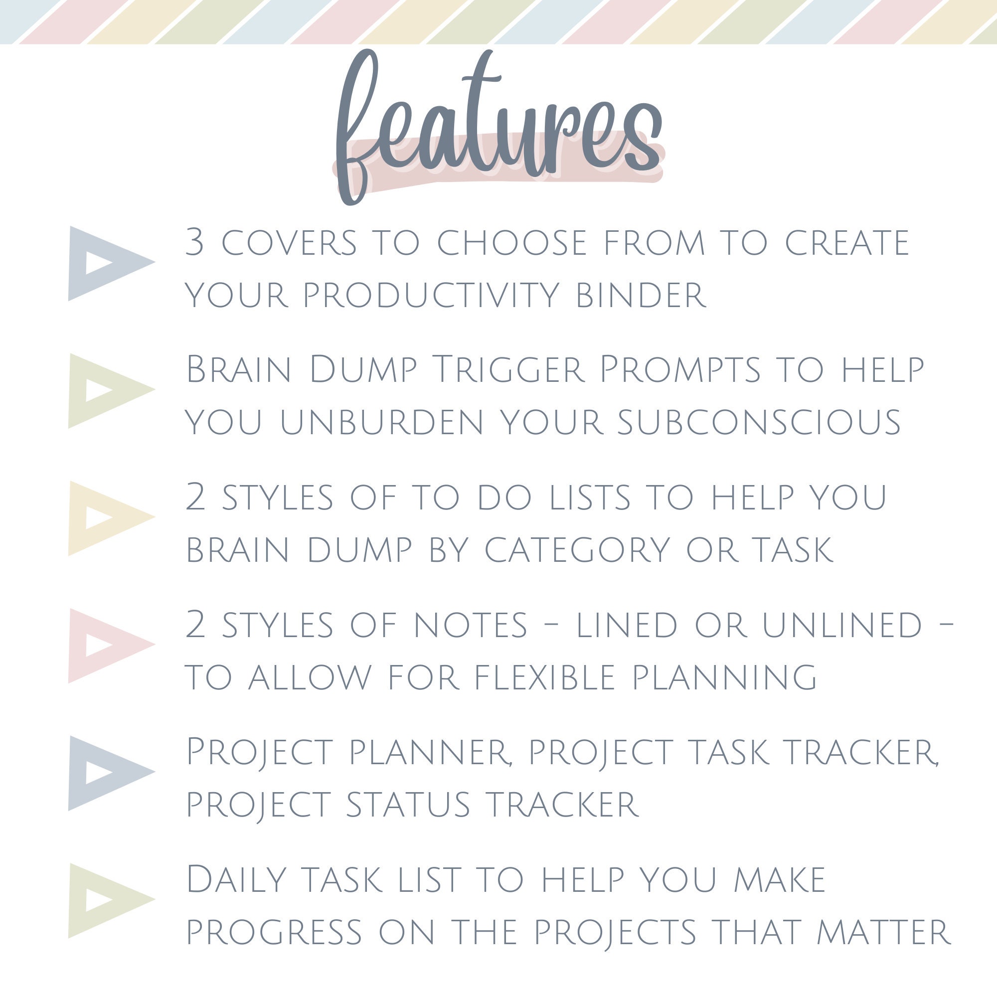 Productivity Workbook & Action Plan Bundle | From Brain Dump to Project ...