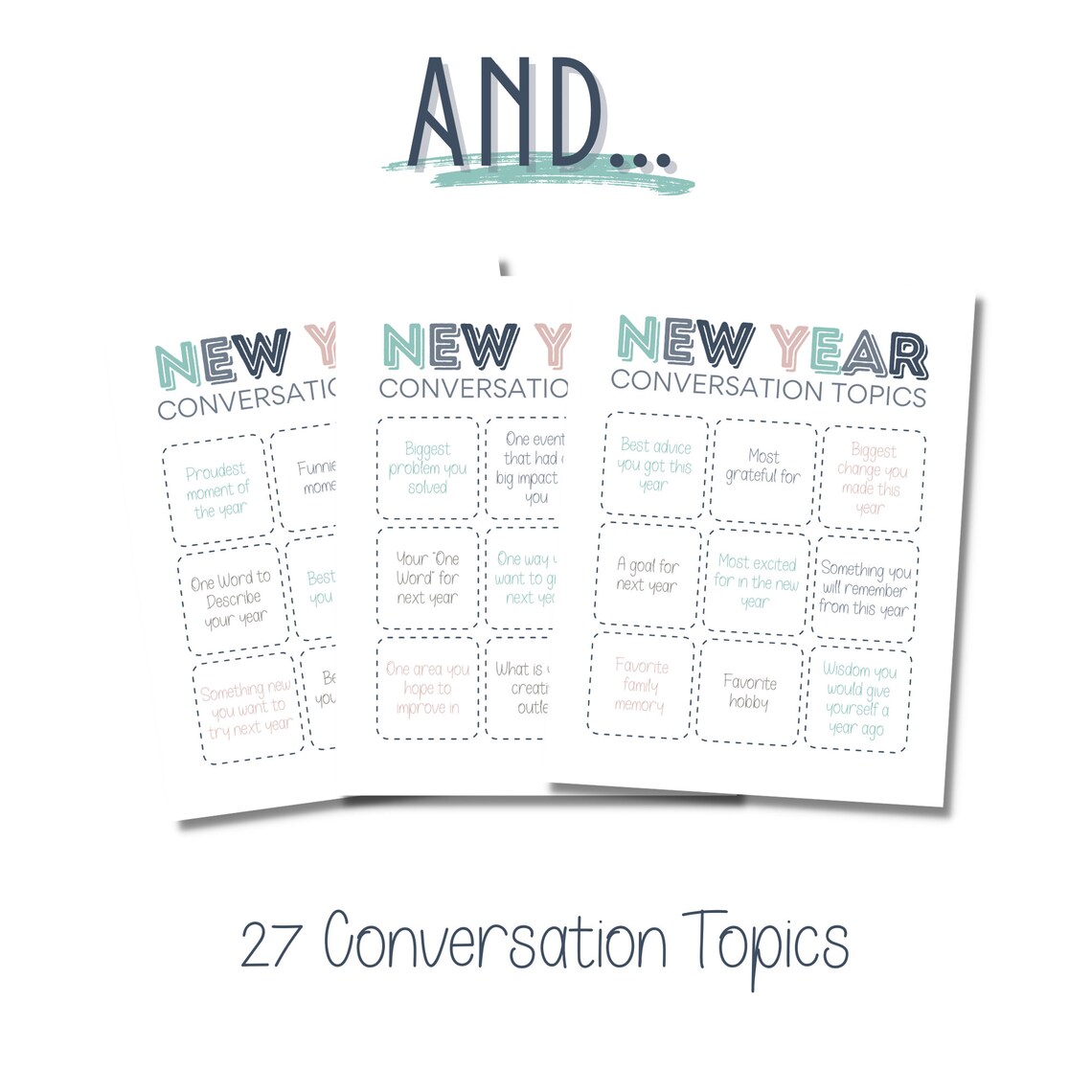 New Years Eve Family-friendly Reflection Pack NYE Intention - Etsy