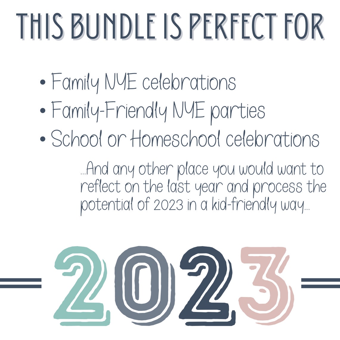 New Years Eve Family-friendly Reflection Pack NYE Intention - Etsy