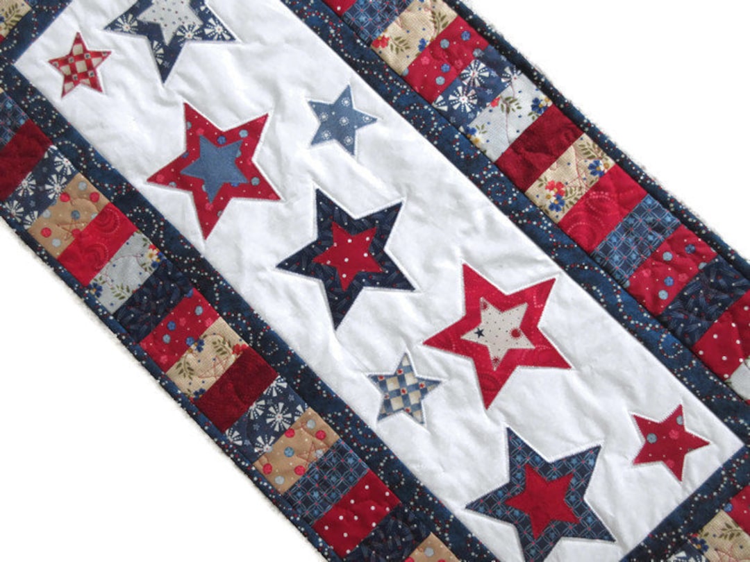 PDF Pattern Patriotic Table Runner Pattern, 4th of July Table Runner ...