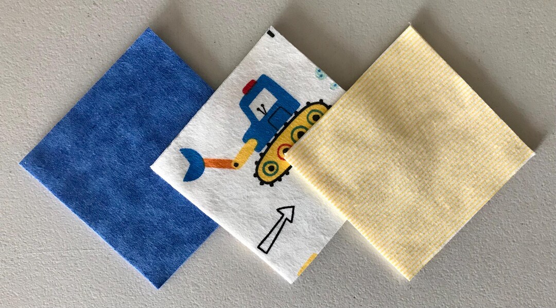 66 - 5” Flannel Construction Charm Pack, Pre-cut Flannel Squares, Rag ...