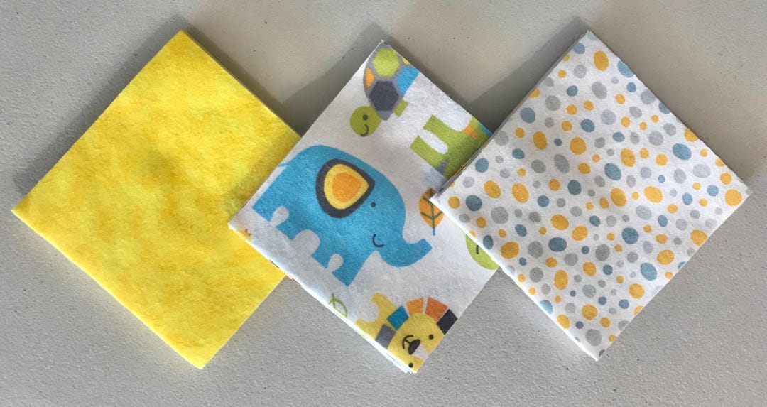 48 - 5” Flannel Jungle Animals Charm Pack, Pre-cut Flannel Squares, Rag ...