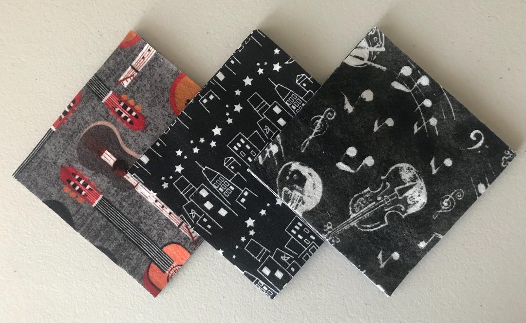 82 - 5” Flannel Musical Charm Pack, Pre-cut Flannel Squares, Rag Quilt ...