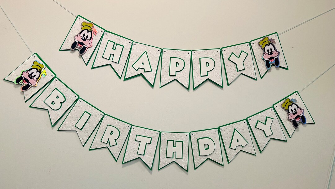 Goofy Birthday Banner, Dog Banner - Etsy