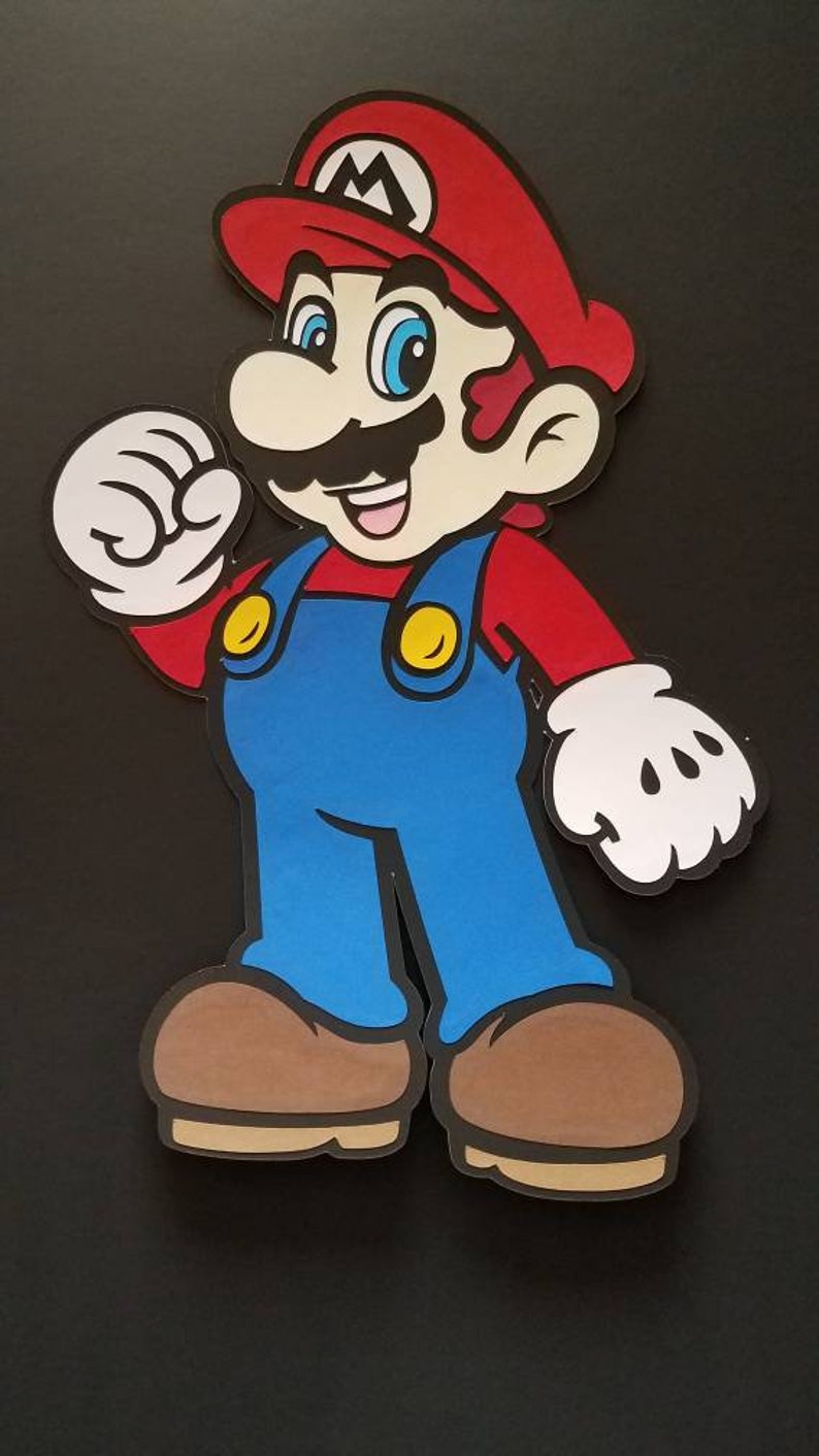 2 FEET Large Super Mario Standee, Mario Die Cut, Super Mario Photo ...