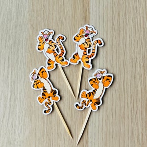 Tigger Cupcake Toppers, Tigger and Friends Theme Party, Pooh, Piglet ...