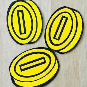 Set of Mario Coins, Coins Cutouts, Coins Backdrop Props - Etsy