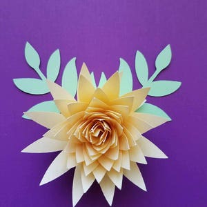 Set of 10 Shades of Yellow Small Paper Flowers, 3D Flowers, Wedding ...