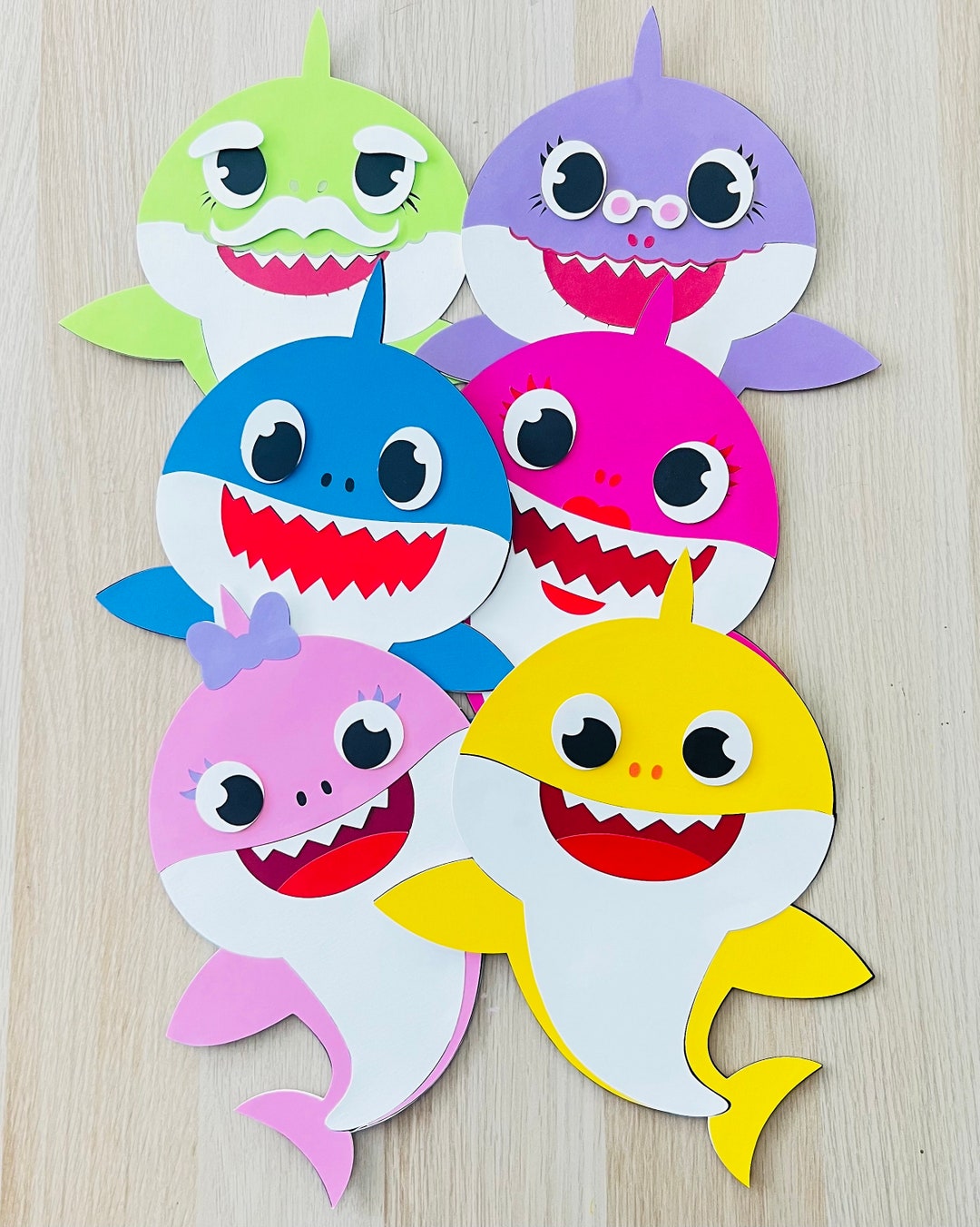 Baby Sharks Characters, Baby Shark Family Party Decorations, Shark ...