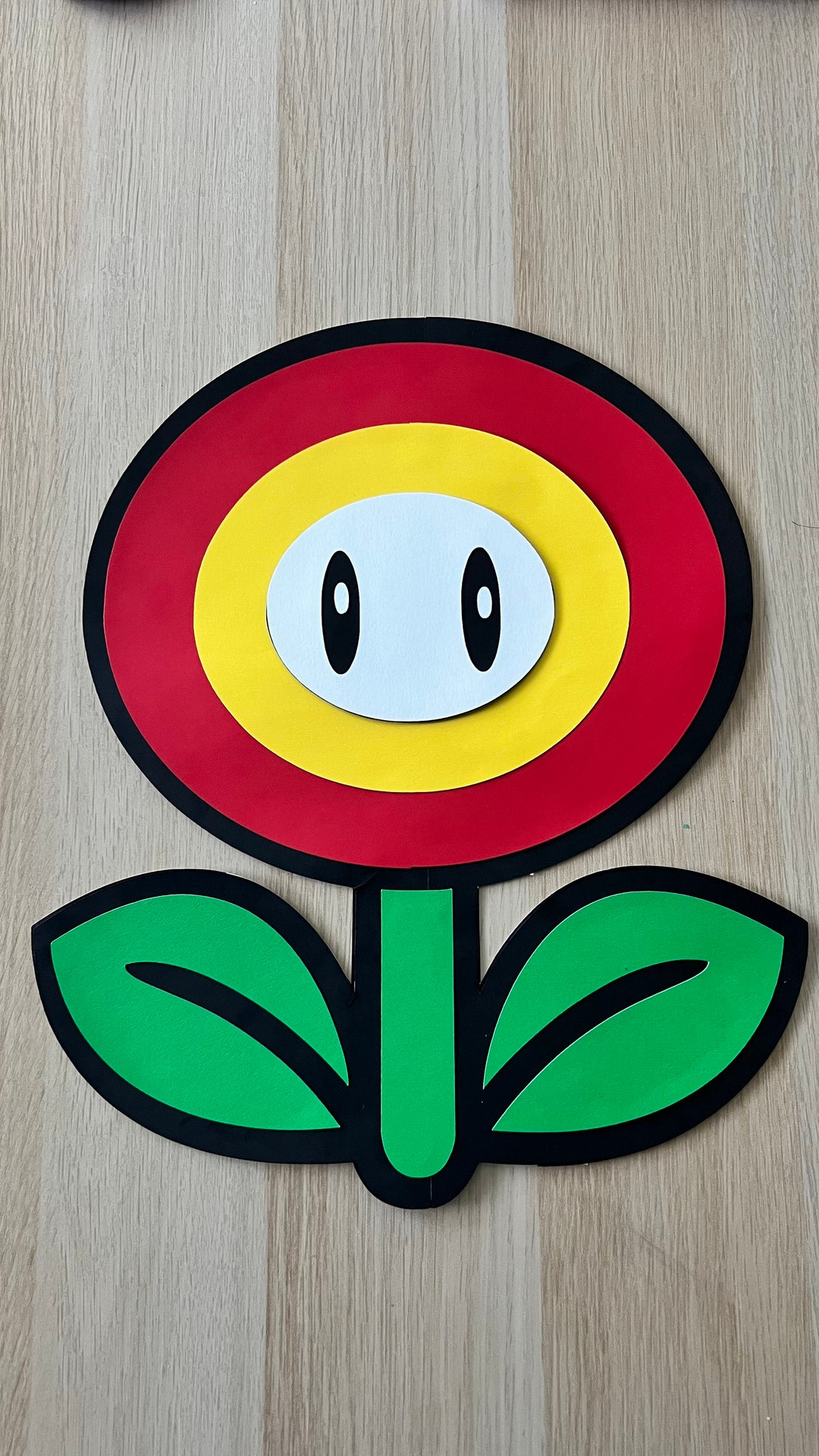 12 Inches Mario Flower Cutouts, Red Fire Flowers Party Decoration - Etsy