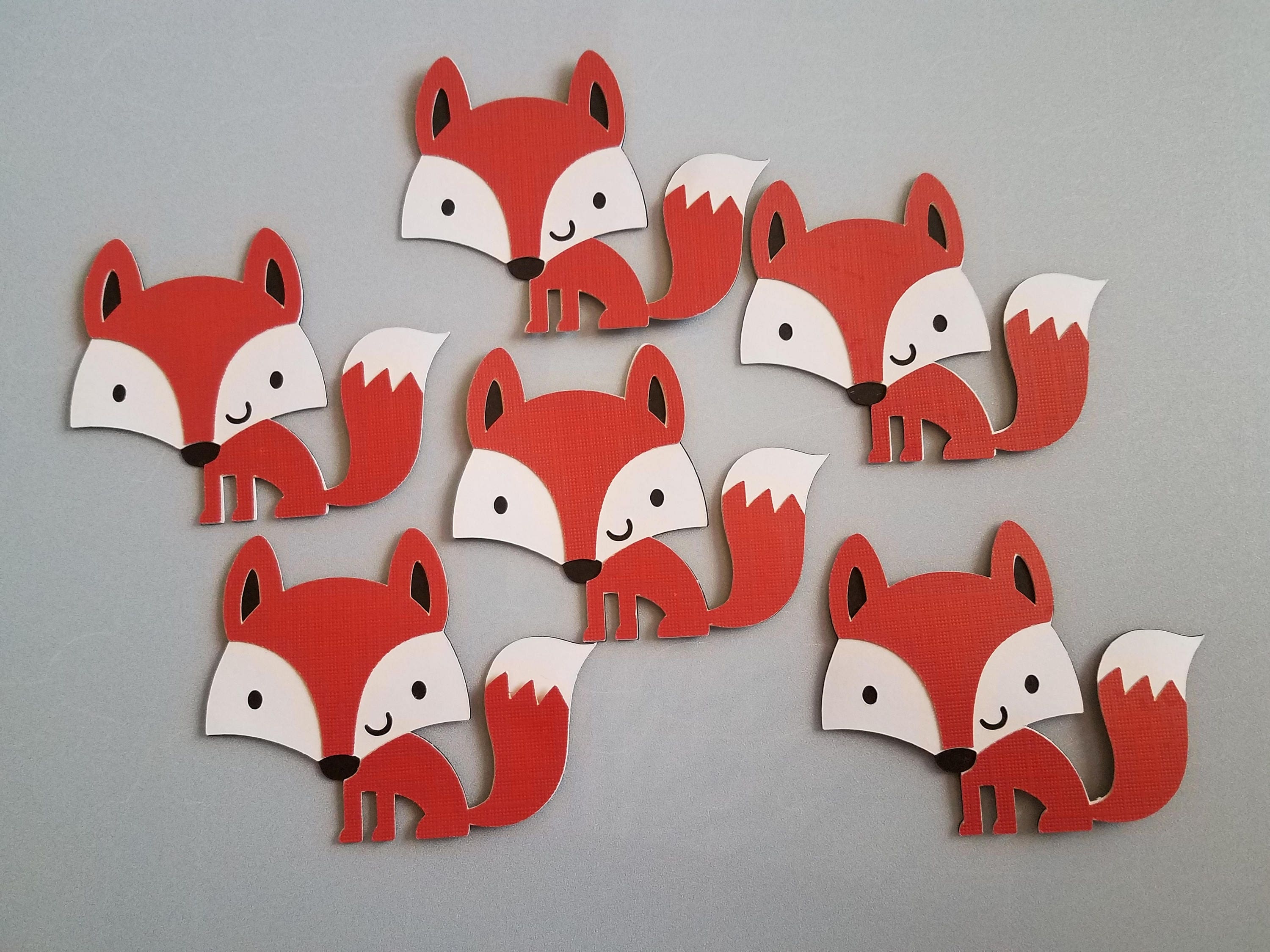 Set of 10 Fox Die cuts Woodland Die Cuts Animal Die cuts | Etsy