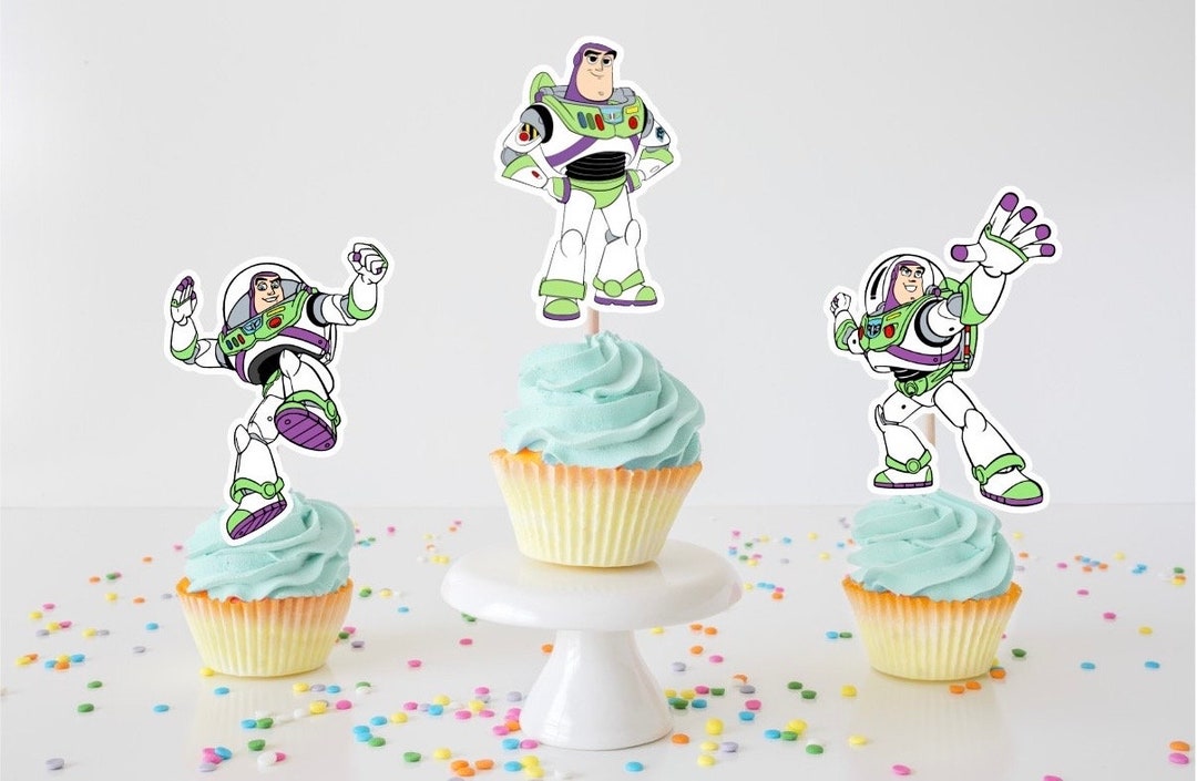 Buzz Cupcake Toppers, Buzz Birthday Food Toppers - Etsy