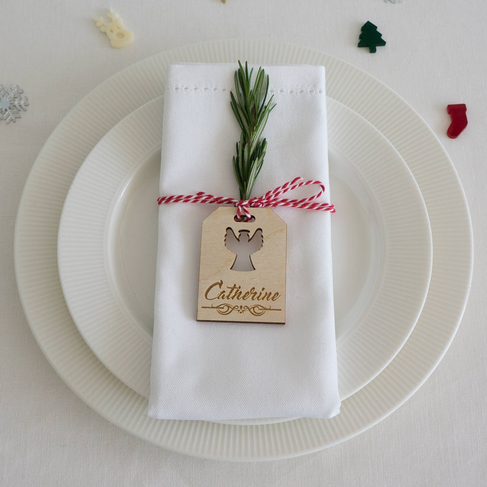 3x Personalised Wooden Parcel Tags. Laser Engraved Retro Style - Etsy