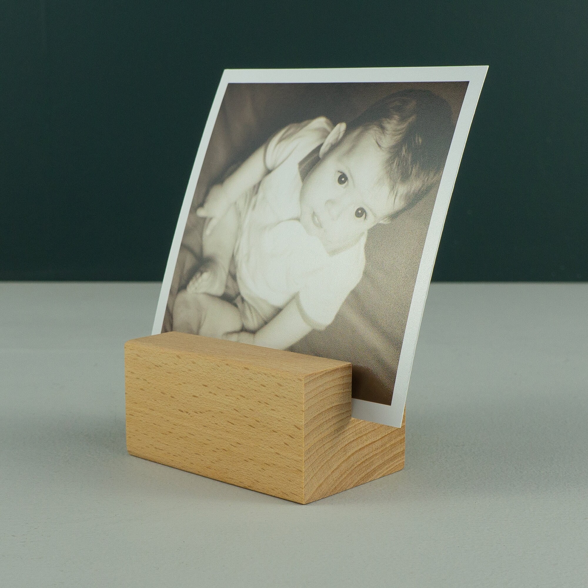 Personalized Beech Wood Photo Block: Engraved Picture Display - Etsy