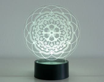 Mandala lamp | Etsy